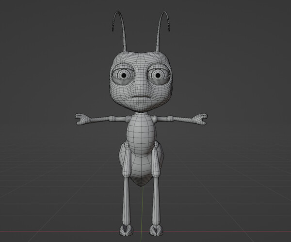 ArtStation - Cute Green Ant Kid Stylized Lowpoly Rigged | Game Assets