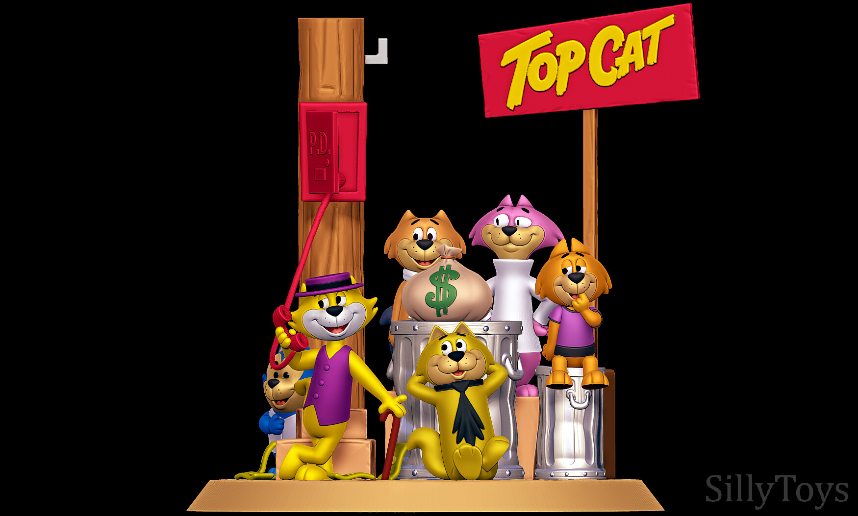 ArtStation - Top Cat Diorama 3D print model | Resources