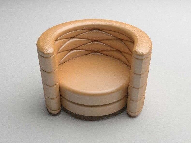 ArtStation - Round Armchair | Resources