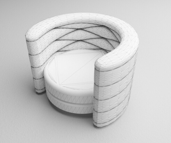 ArtStation - Round Armchair | Resources