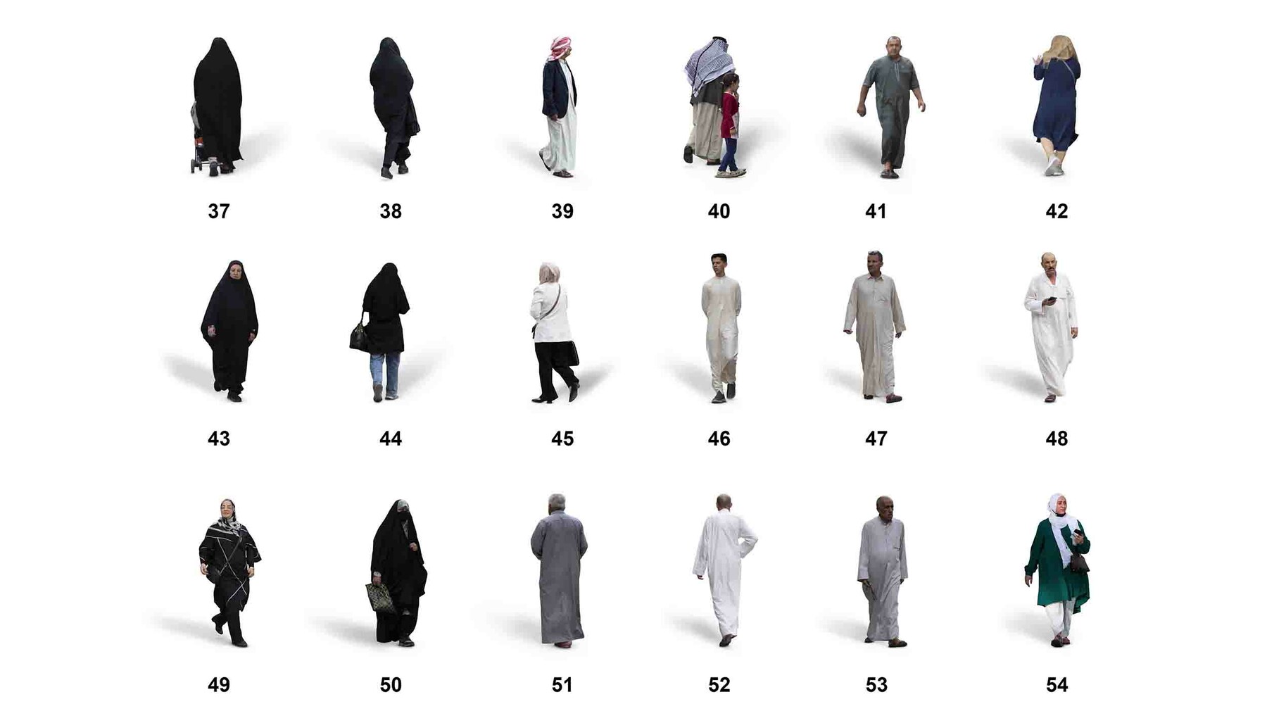 ArtStation - 150 PNG+PSD Arabian people Full HD CUTOUT Pack | Resources