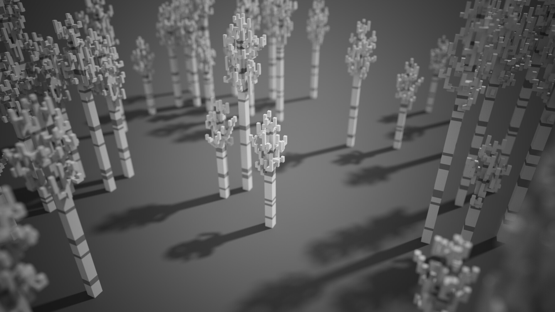 ArtStation - VOXEL Trees - Birch - Winter | Game Assets