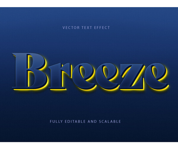 ArtStation - Neon Breeze Text Effects, EPS and AI Template File | Artworks