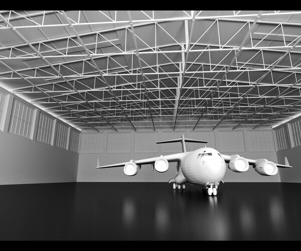 ArtStation - Airplane Hanger+ Airlplane object- Vol 01- High detail 3d ...