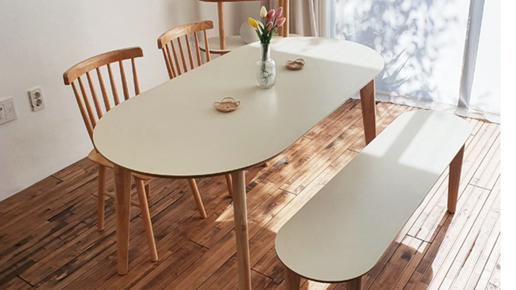 ArtStation - HPL laminate oval solid wood dining table | Resources