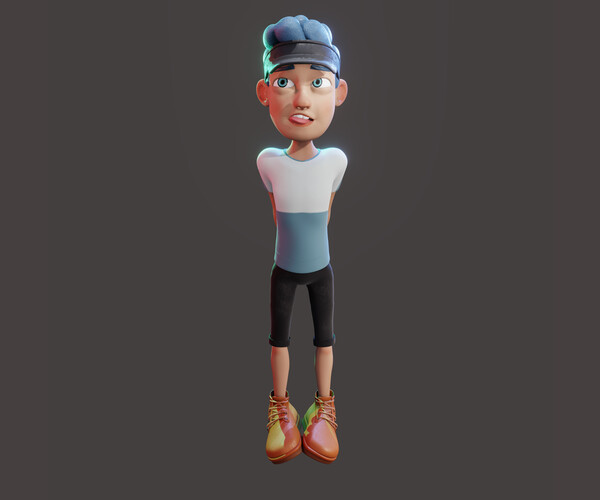 ArtStation - Rigged Boy in Blender 3.0 - Character Design - Luke | Game ...