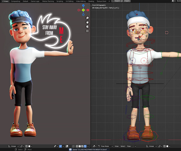ArtStation - Rigged Boy in Blender 3.0 - Character Design - Luke | Game ...