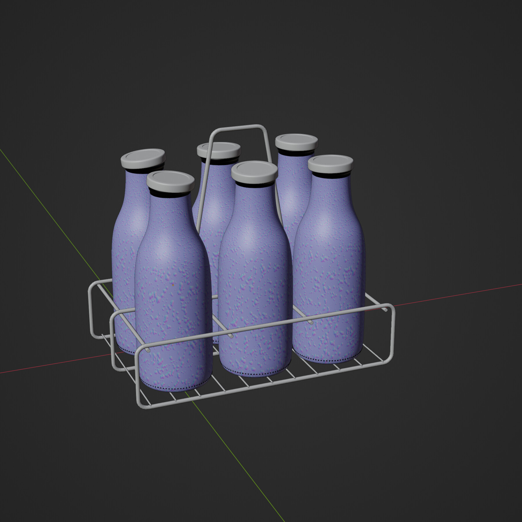 ArtStation - Milkbottles in rack | Resources