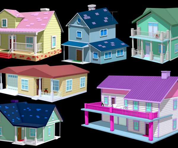 ArtStation - Toon House Pack Cartoon Lowpoly | Game Assets