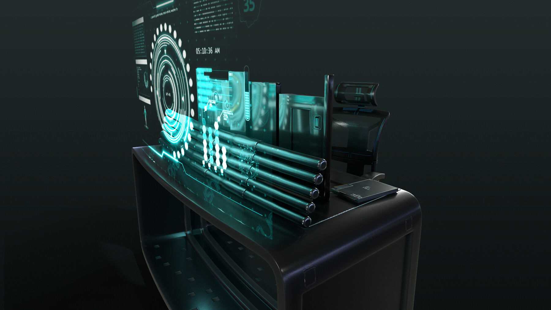 ArtStation - Control panel desk 3D model | Resources