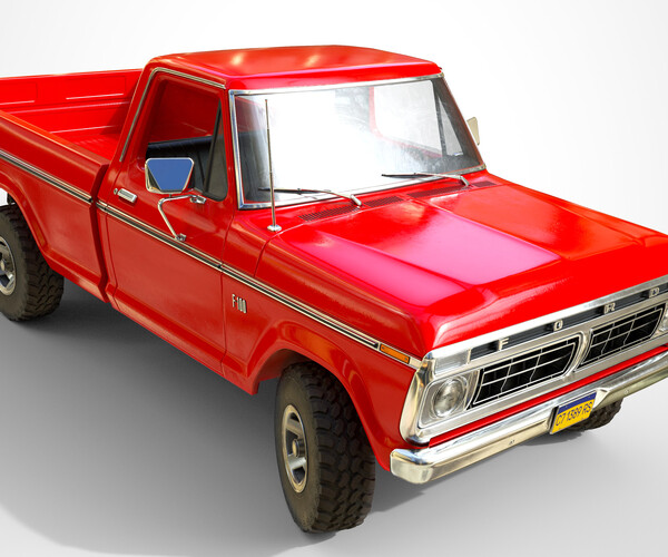 ArtStation - Ford F100 1976 New Red | Game Assets