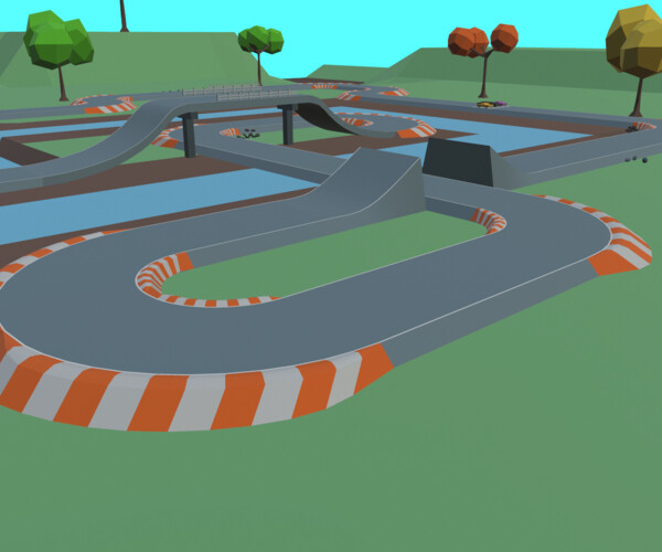 ArtStation - Race Track Cartoon | Game Assets