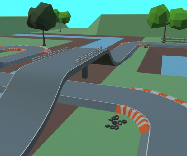 ArtStation - Race Track Cartoon | Game Assets