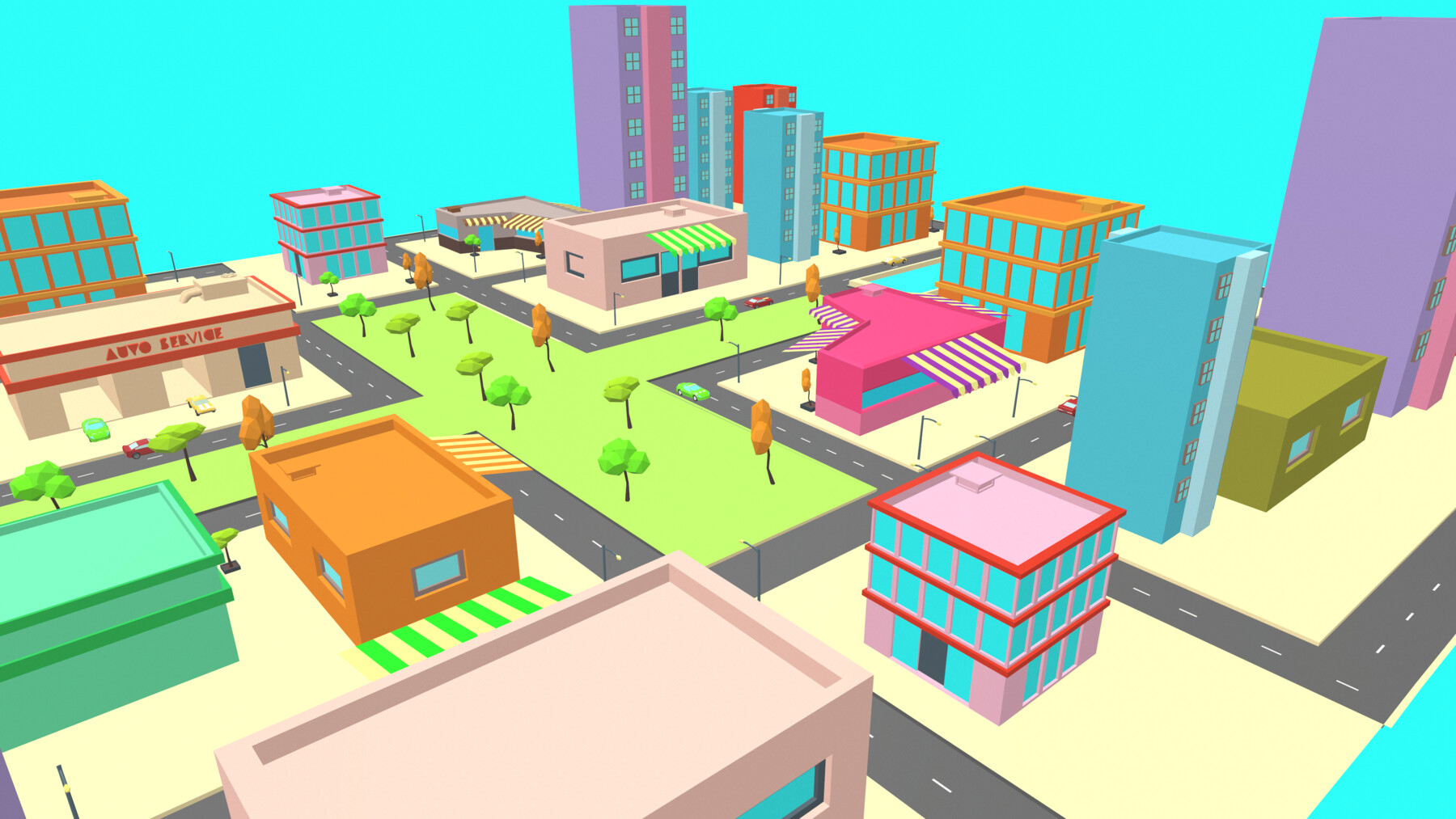 ArtStation - SimplePoly City Low-poly | Game Assets