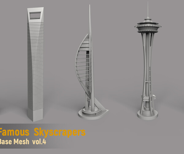 ArtStation - 20 Famous Skyscrapers Base Mesh Vol.4 | Resources