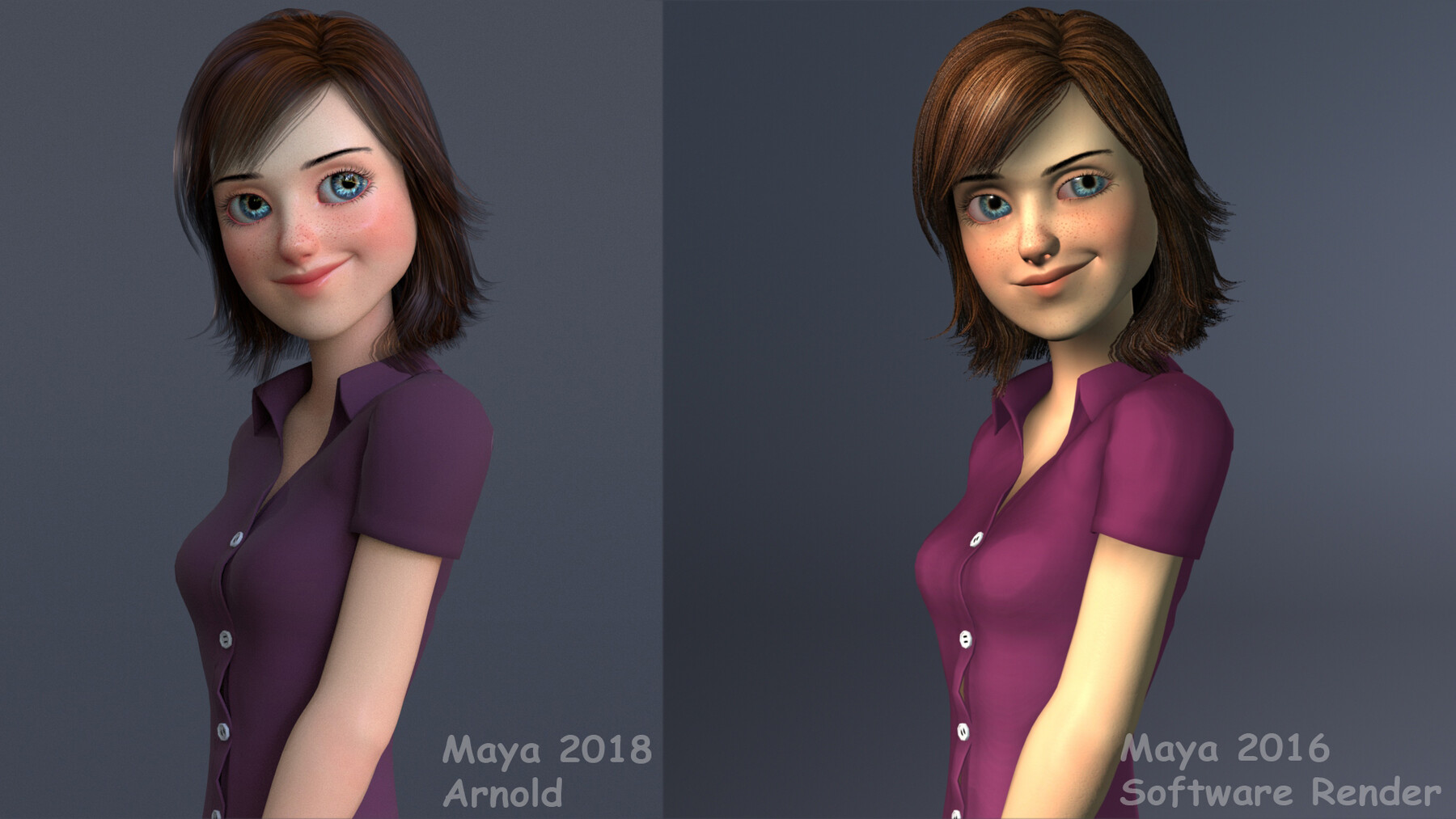 ArtStation - Jasmin Cartoon Girl Rig | Game Assets