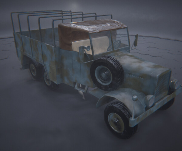 ArtStation - German ww2 truck - Einheitsdiesel | Game Assets