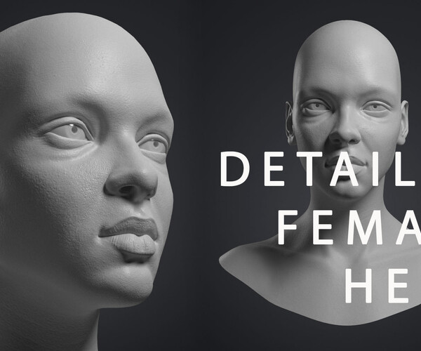 ArtStation - Female Head With Detailed Skin Texture | Resources