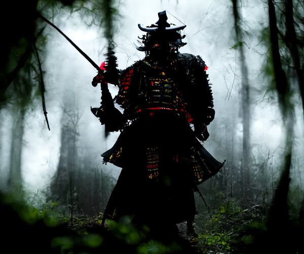ArtStation - Samurai in the dark forest that comes for you | Artworks