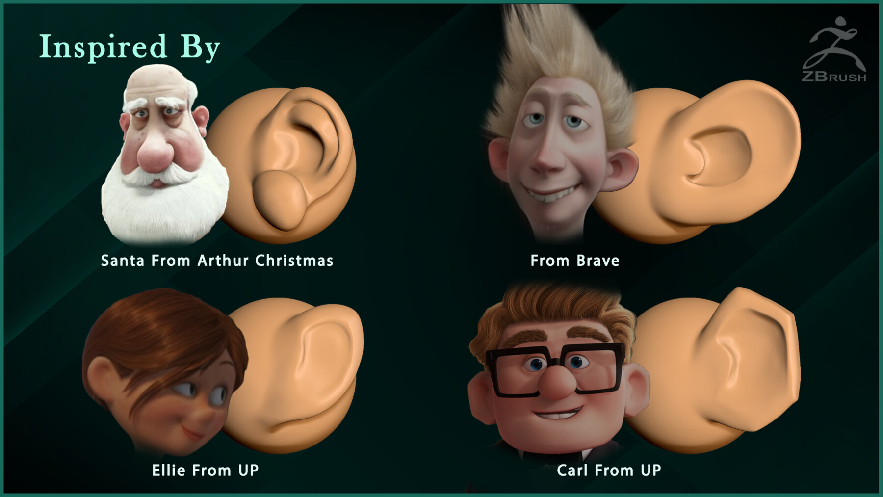 ArtStation - 20 Stylized / Cartoony Ear VDM Brush / FBX / OBJ | Brushes