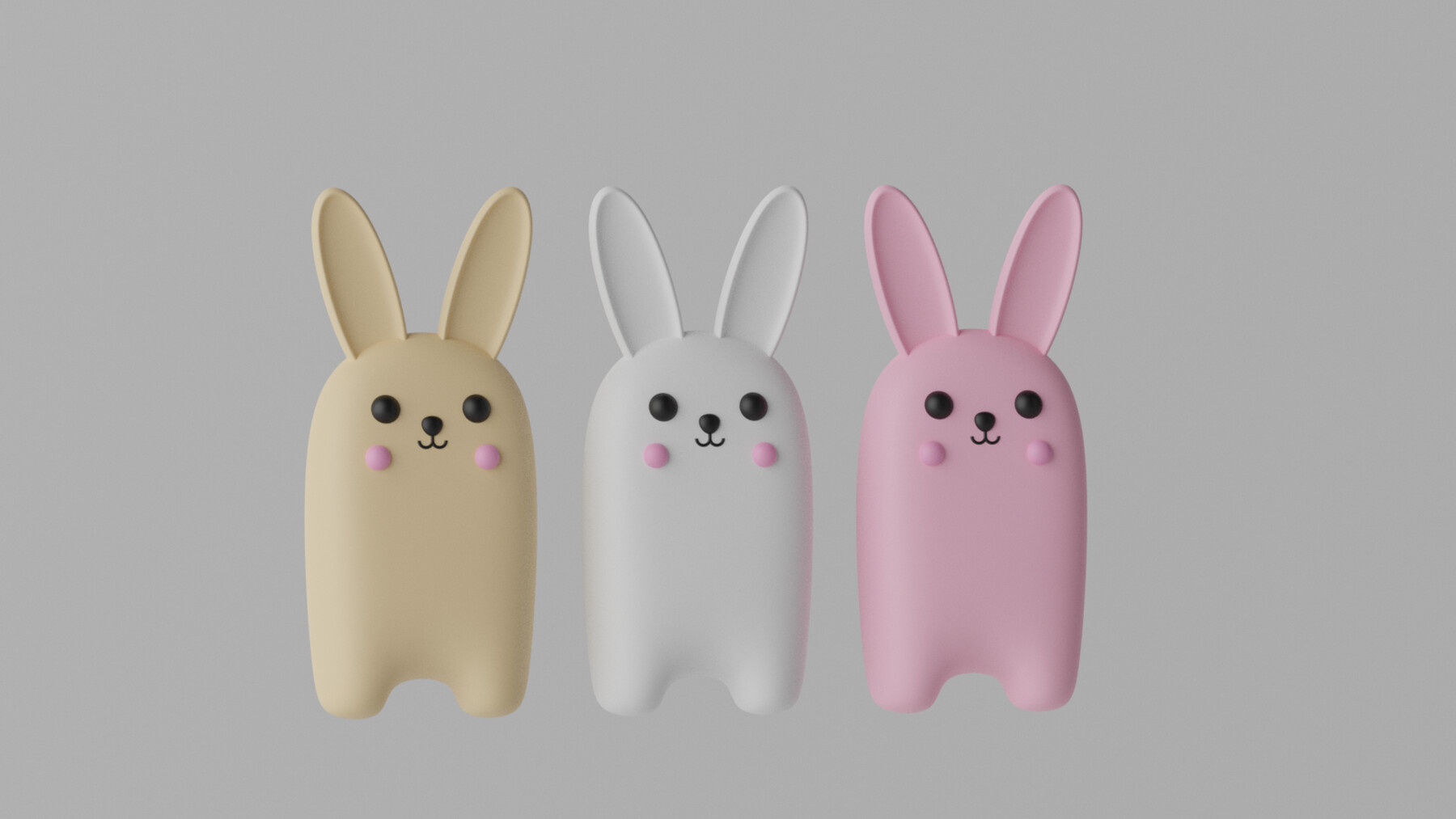 ArtStation - Cartoon Cute Bunny Rabbit 3D model | Resources