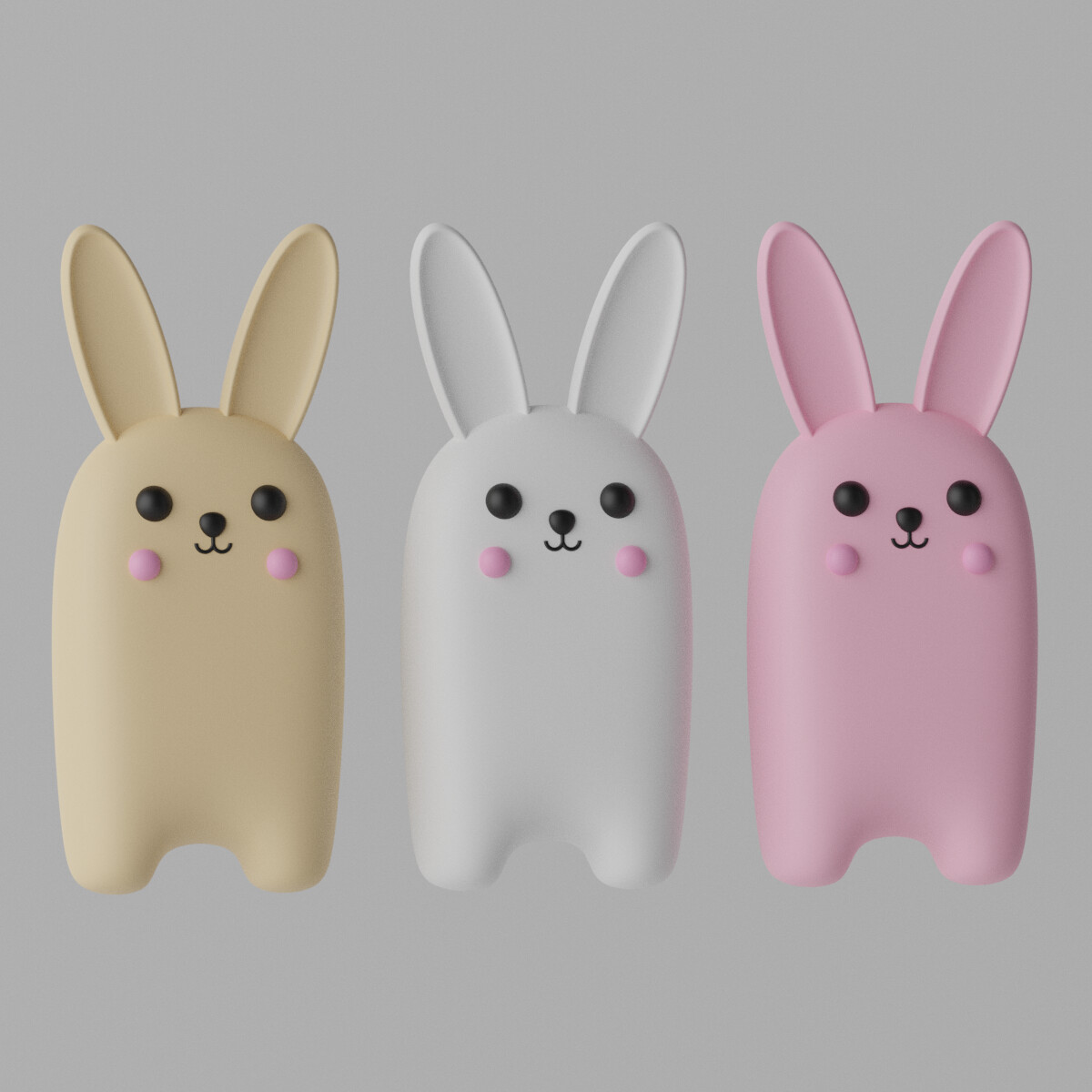ArtStation - Cartoon Cute Bunny Rabbit 3D model | Resources