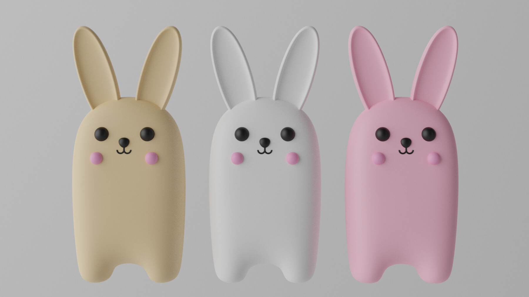 ArtStation - Cartoon Cute Bunny Rabbit 3D model | Resources