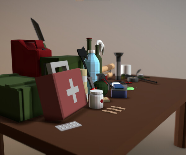 ArtStation - Low-poly Survival Pack | Game Assets