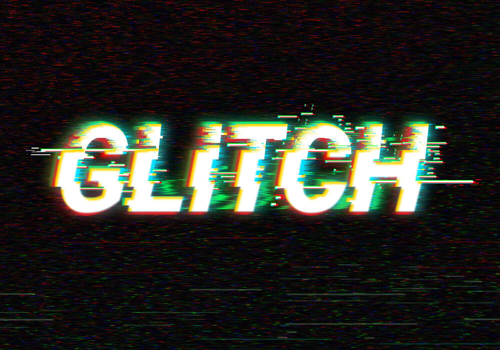 ArtStation - Glitch Text Effects, PSD Template File | Artworks