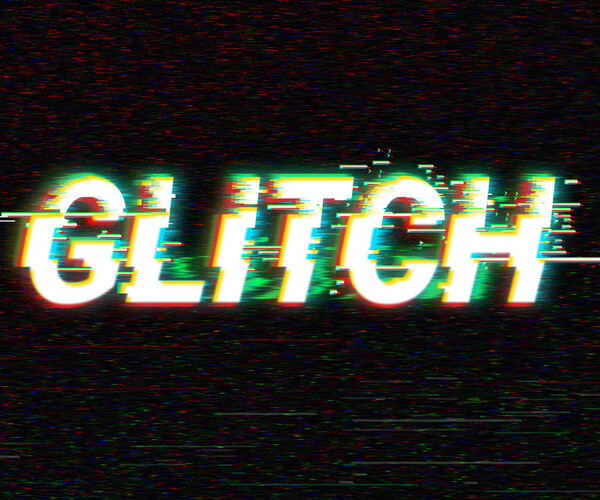 ArtStation - Glitch Text Effects, PSD Template File | Artworks