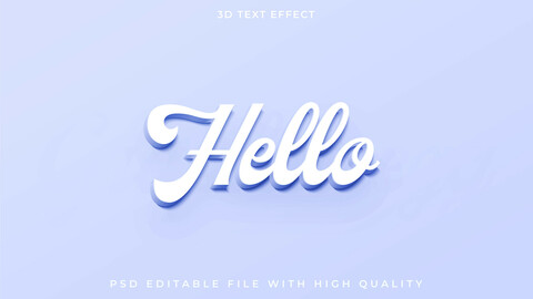 ArtStation - Hello Text Effects, PSD Template File | Artworks