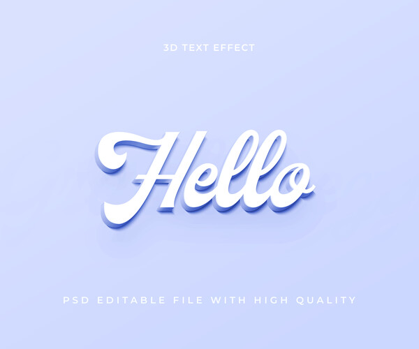ArtStation - Hello Text Effects, PSD Template File | Artworks