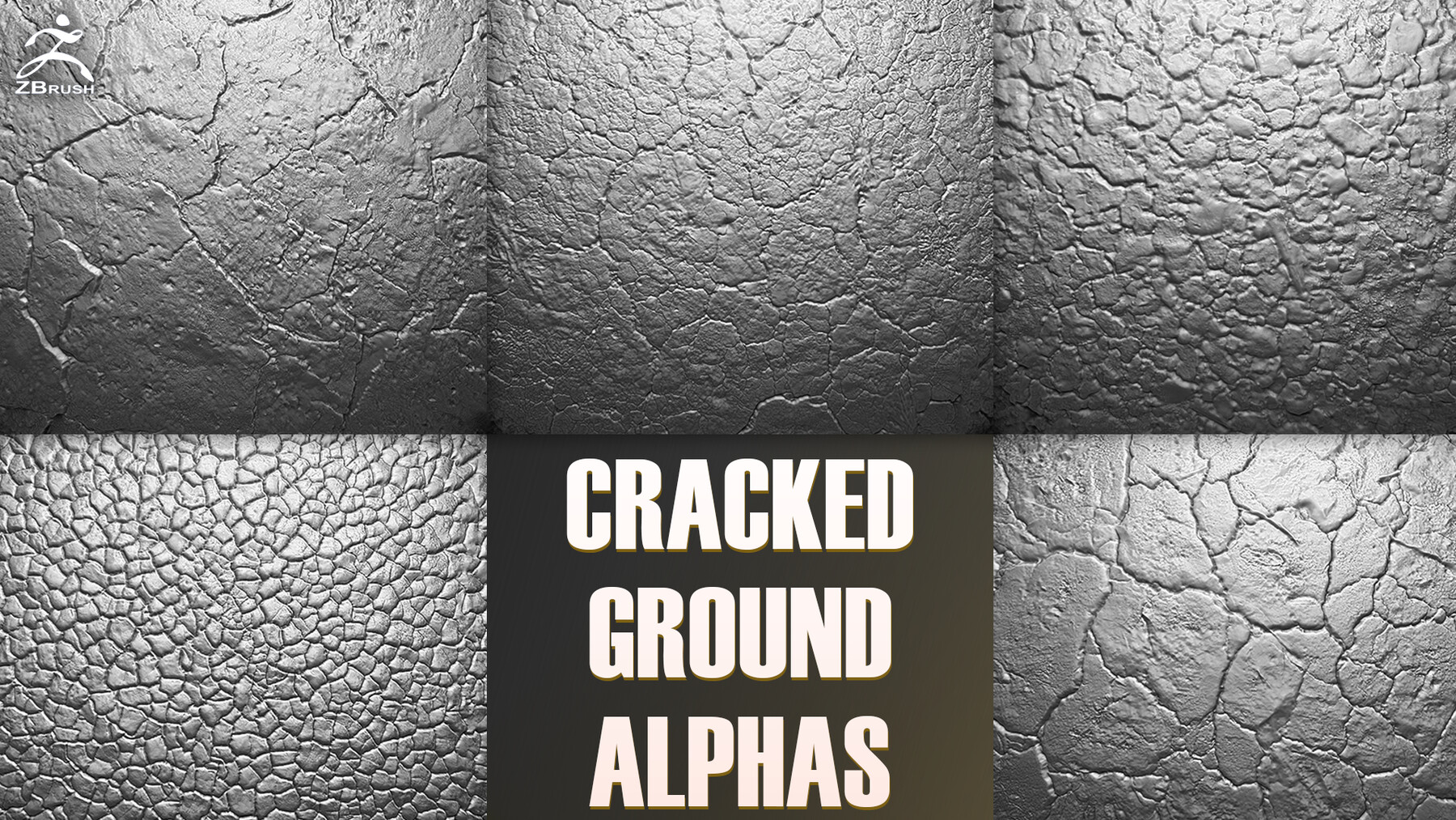 ArtStation - Cracked Ground Alphas for ZBrush | Brushes