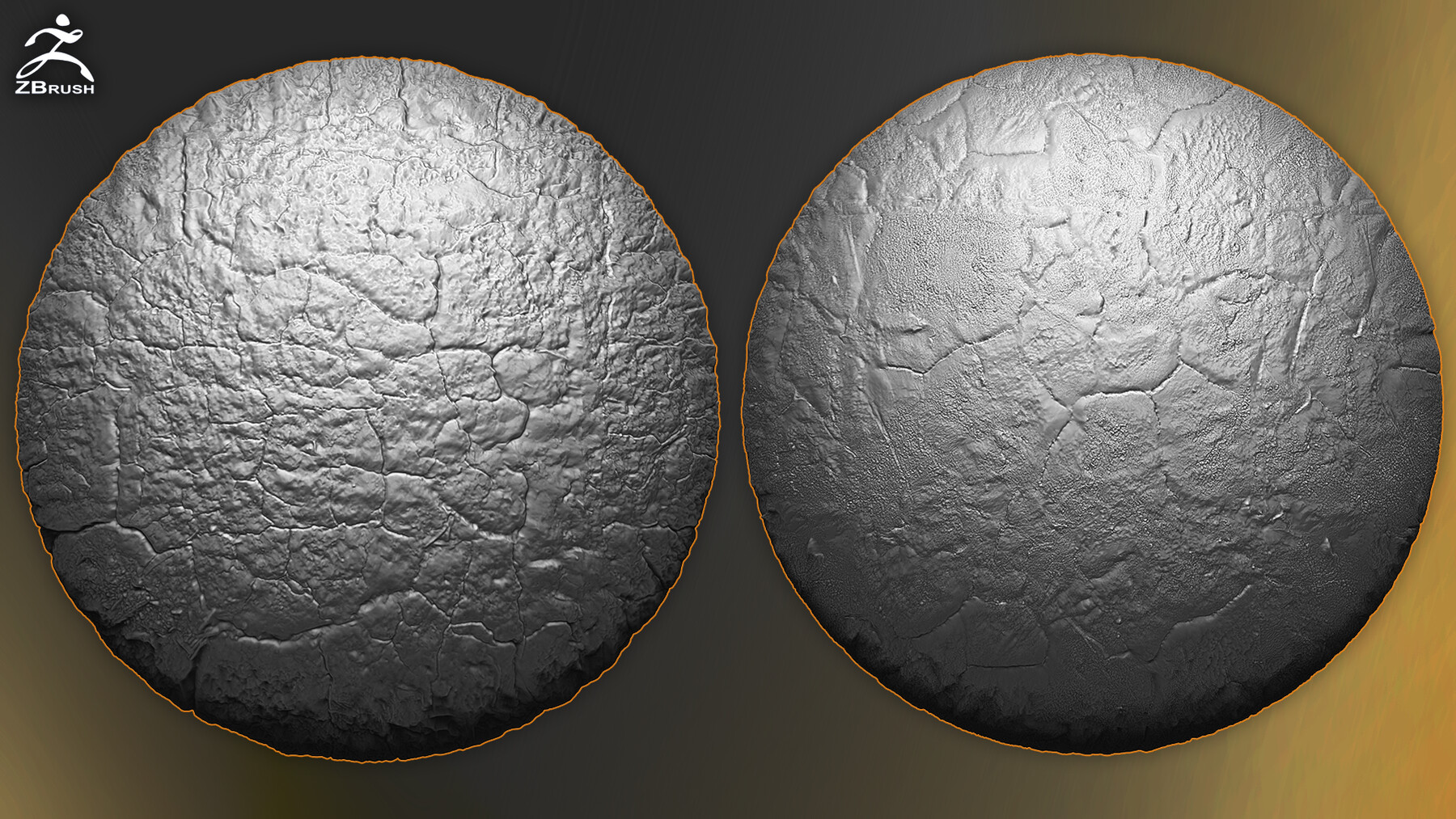 ArtStation - Cracked Ground Alphas for ZBrush | Brushes