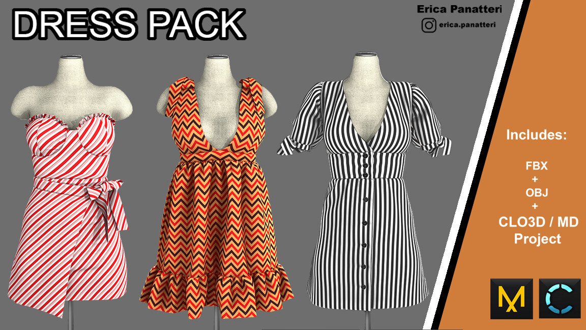 ArtStation - Dress pack | Game Assets