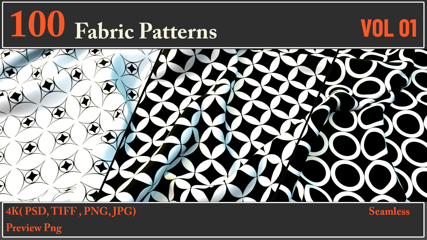 ArtStation - 100 Fabric Pattern VOL 01 | Game Assets