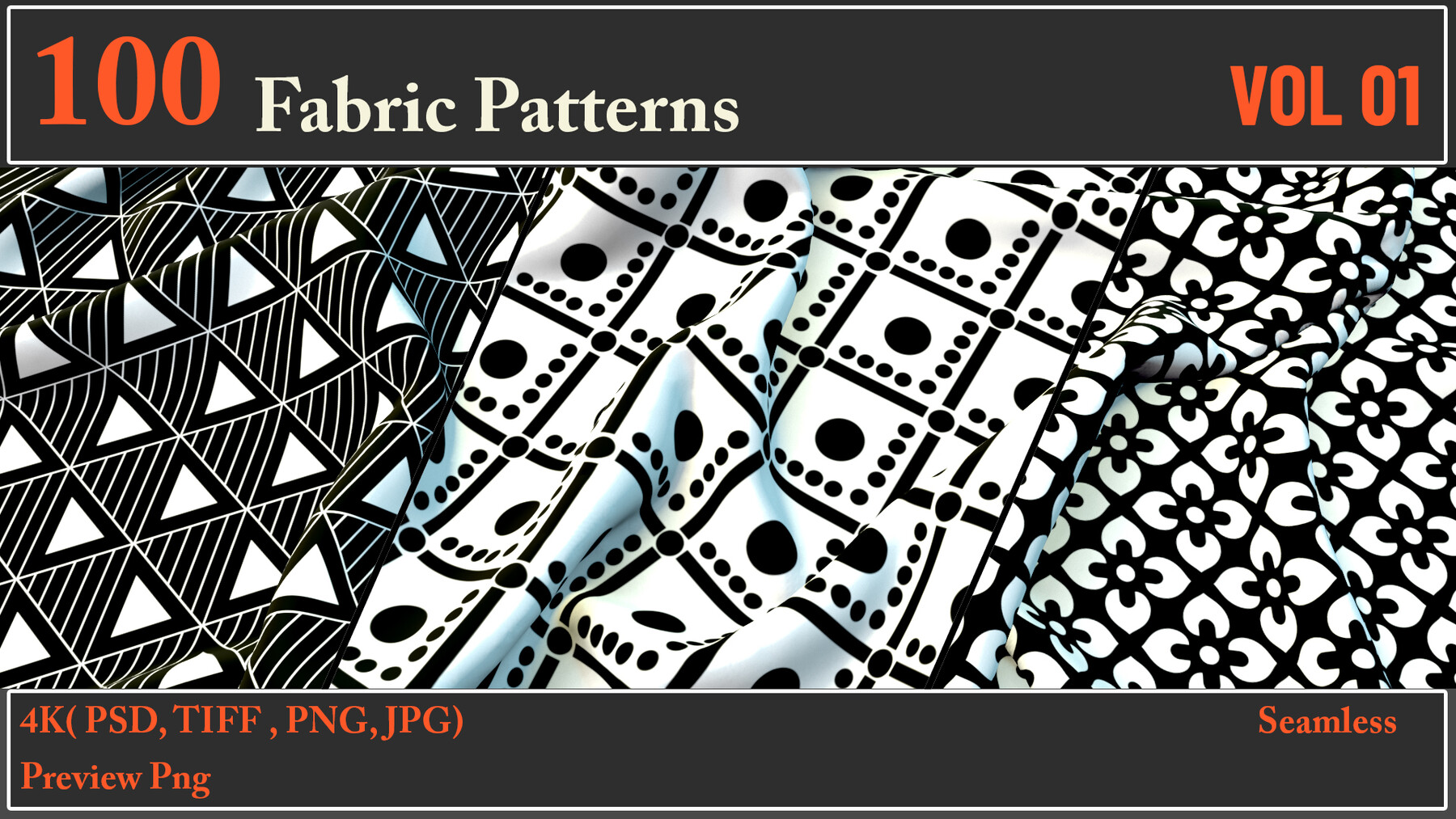 ArtStation - 100 Fabric Pattern VOL 01 | Game Assets