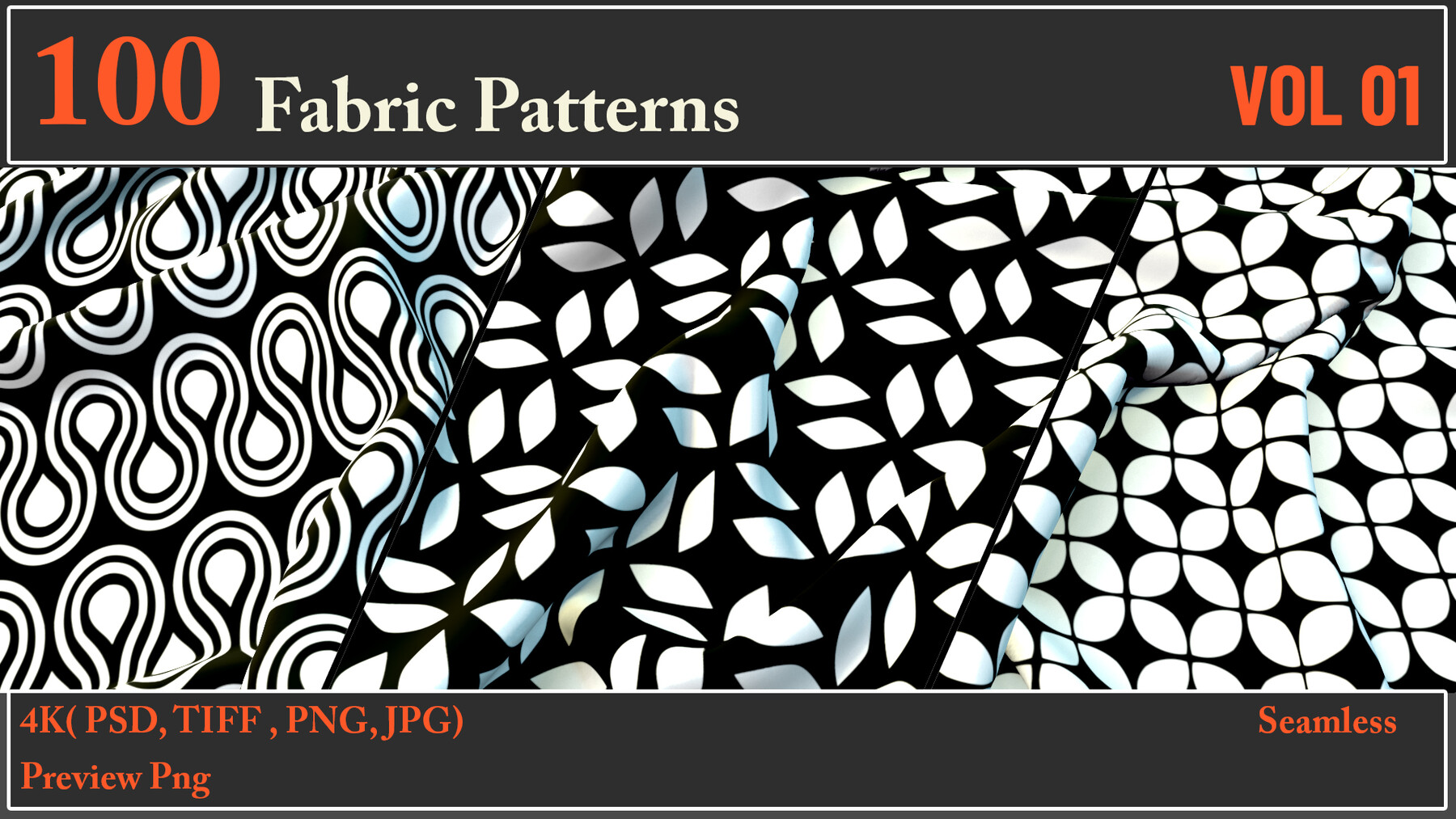 ArtStation - 100 Fabric Pattern VOL 01 | Game Assets