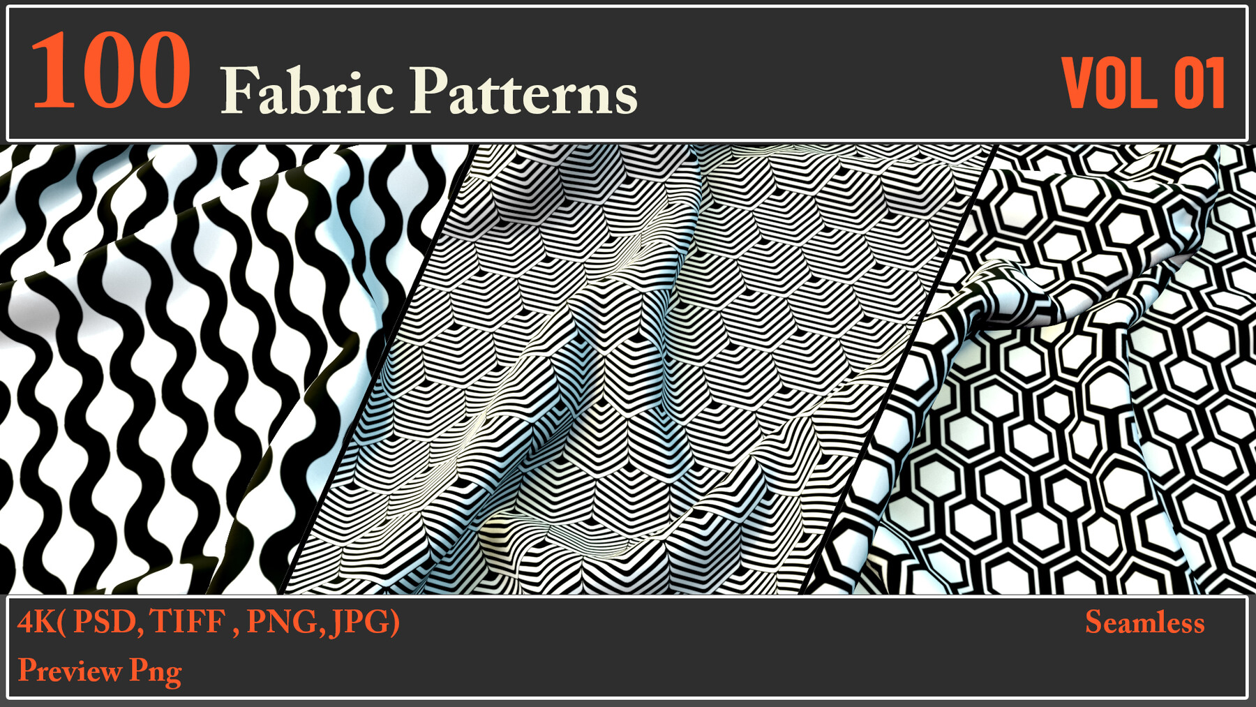 ArtStation - 100 Fabric Pattern VOL 01 | Game Assets