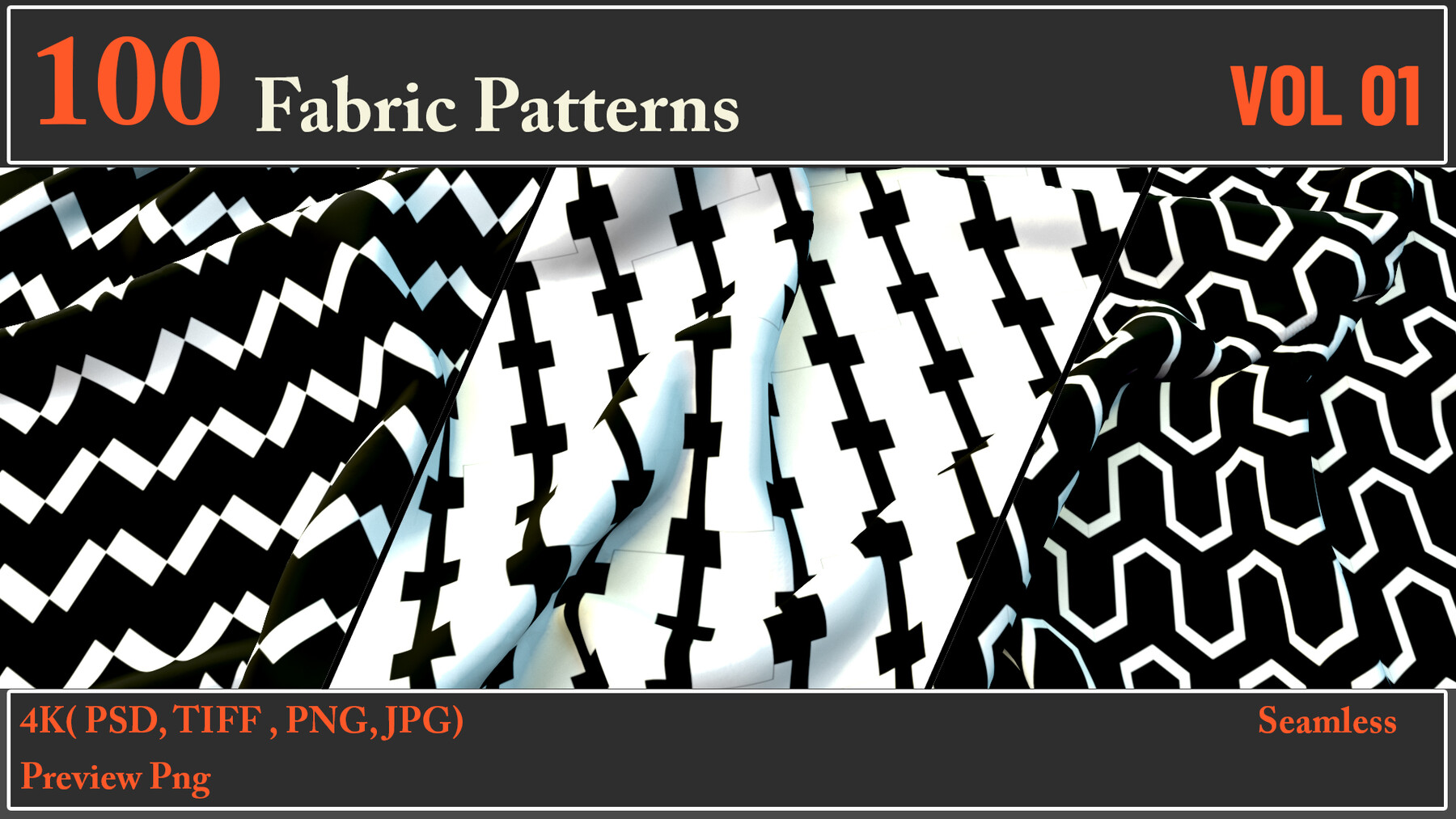 ArtStation - 100 Fabric Pattern VOL 01 | Game Assets