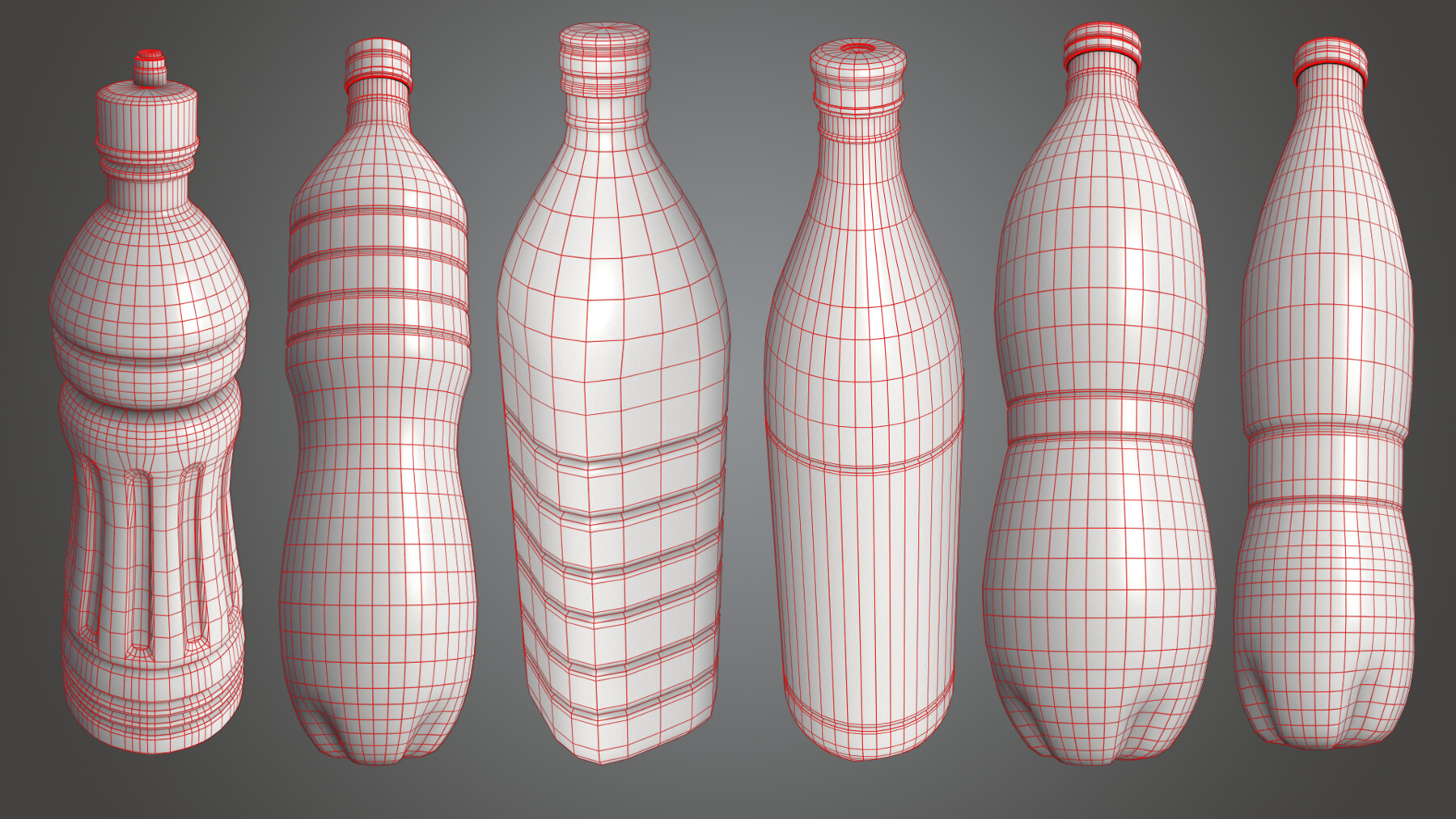 ArtStation - Bottles Collection VOL.1 - Base Mesh | Resources