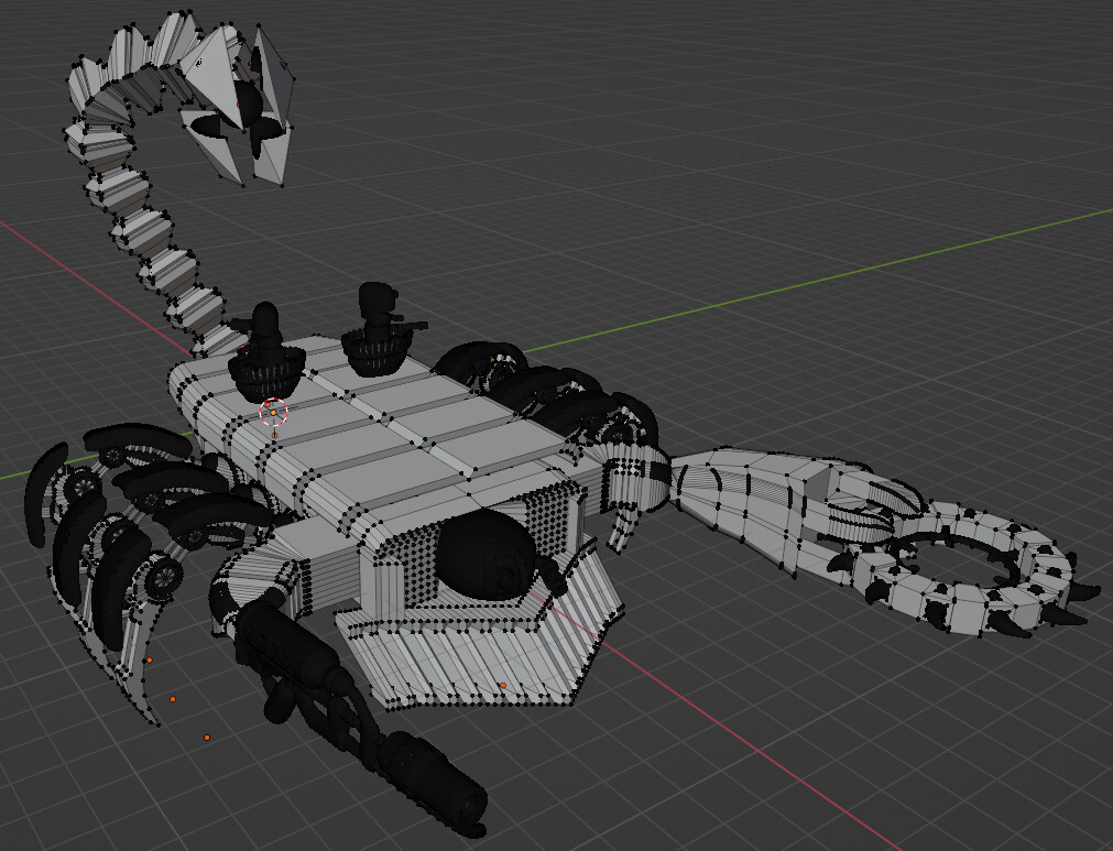 ArtStation - Giant Scorpion Robot with Flamethrower and Saw | Resources