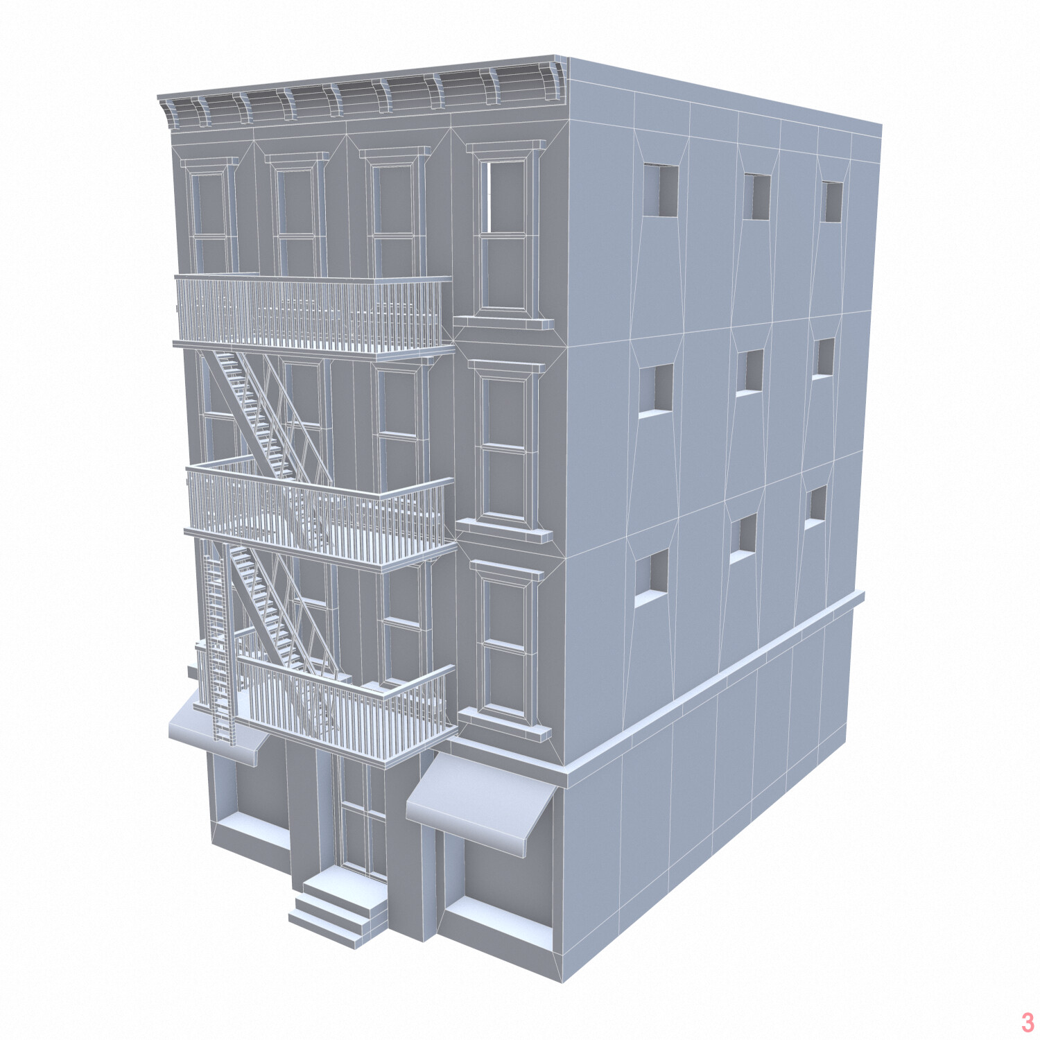 ArtStation - NYC Building 4 - PBR | Game Assets