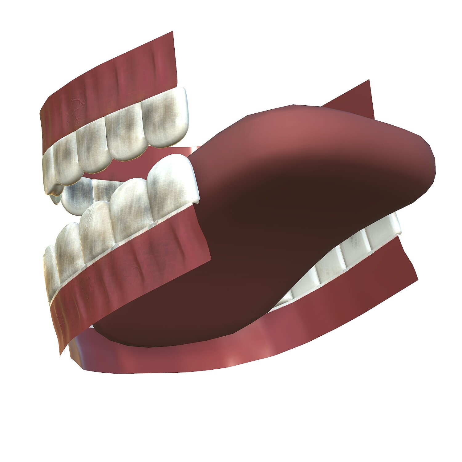ArtStation - Teeth - Mouth Interior Low-poly | Resources