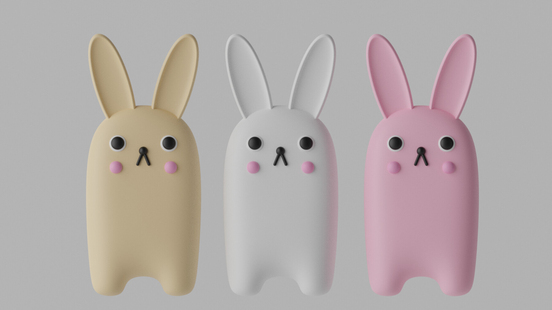 ArtStation - Cartoon Cute Bunny Rabbit 3D model | Resources