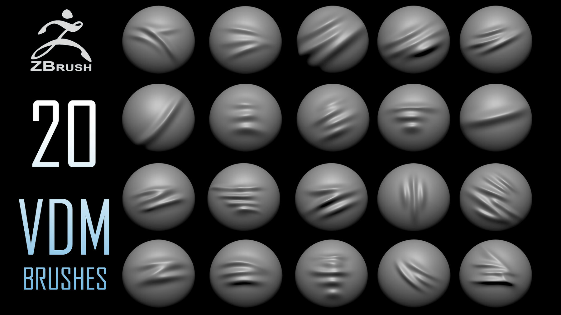 ArtStation - 20 Folds VDM Brush for ZBrush | Brushes