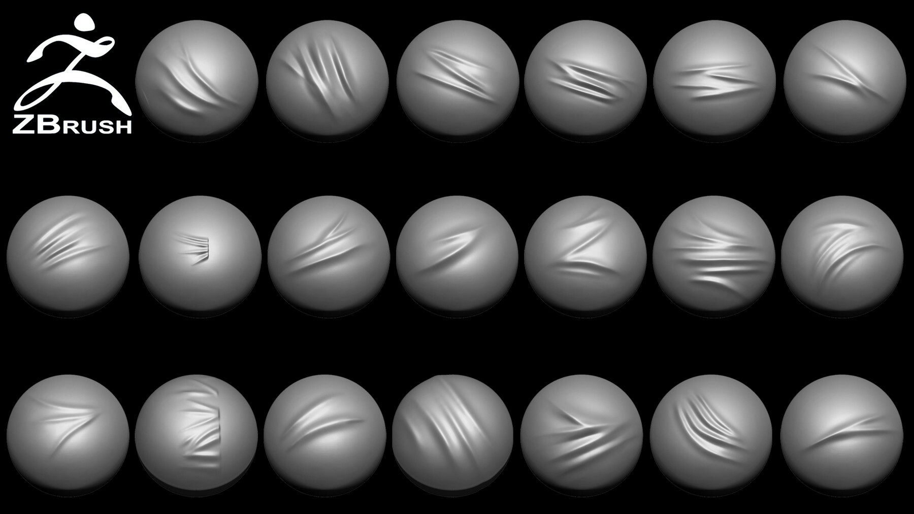 ArtStation - 20 Folds VDM Brush for ZBrush Vol.2 | Brushes