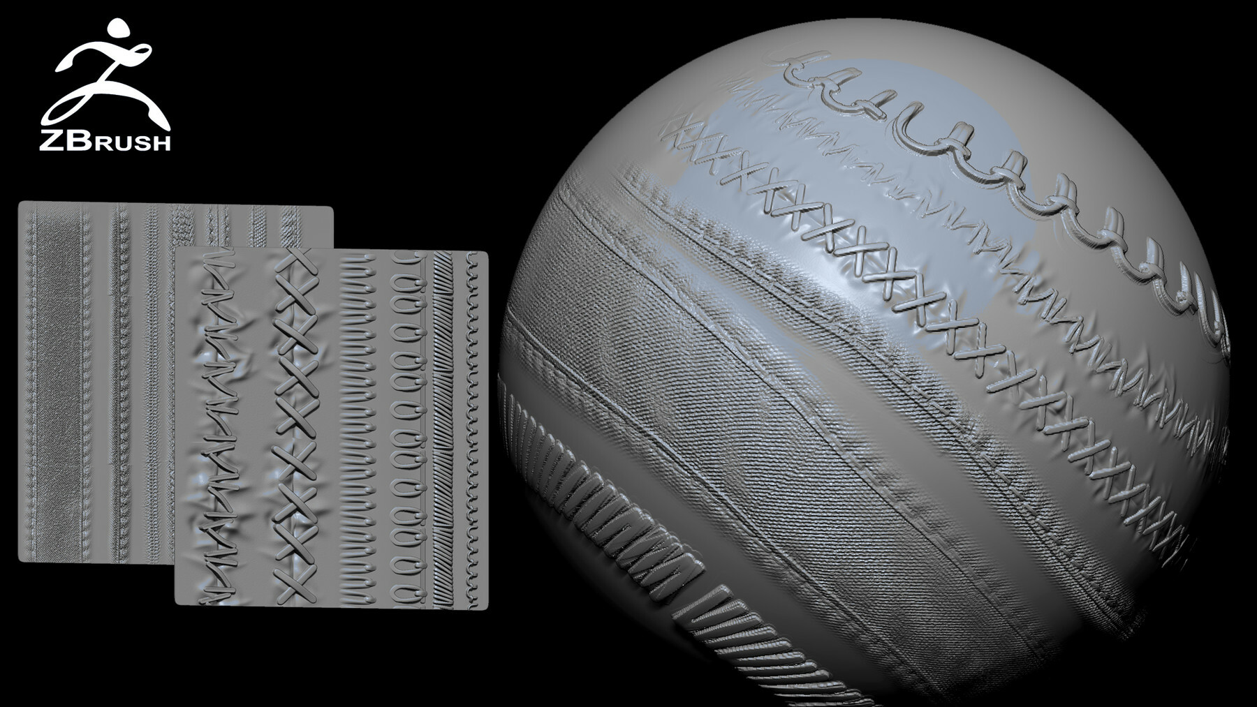 ArtStation - Seams and Stitches ZBrush Alphas + Brush | Brushes