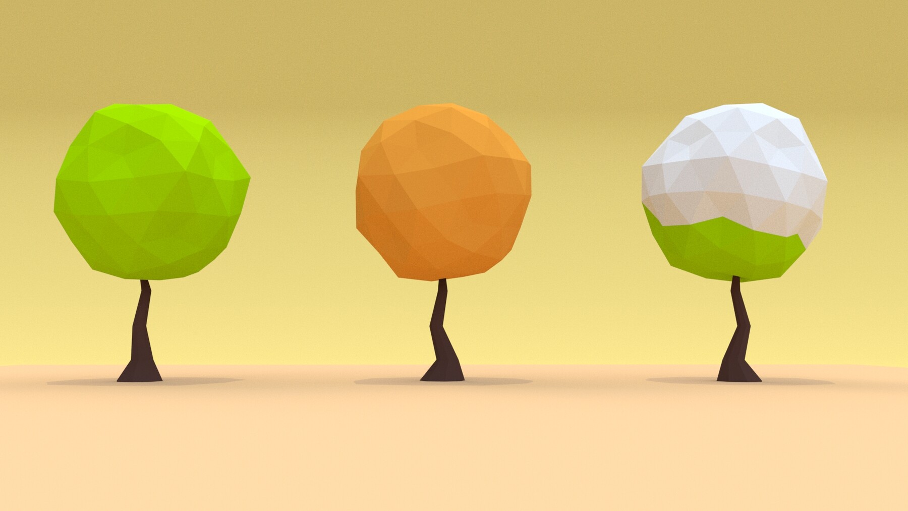 ArtStation - Trees pack 01 | Game Assets