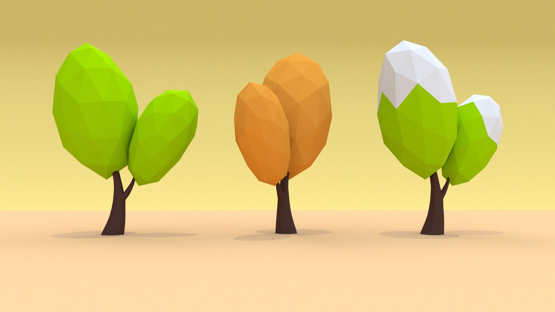 ArtStation - Trees pack 01 | Game Assets